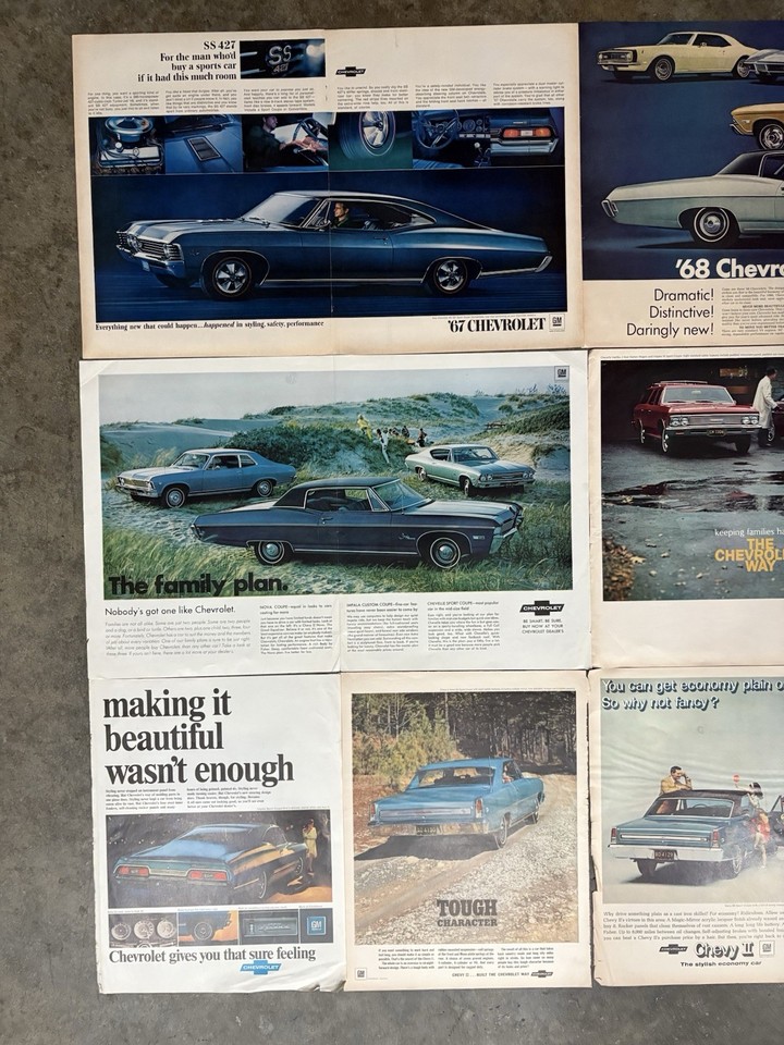 Vintage Lot Of Chevrolet Dealer Print Magazine Ad Corvette Chevelle ...