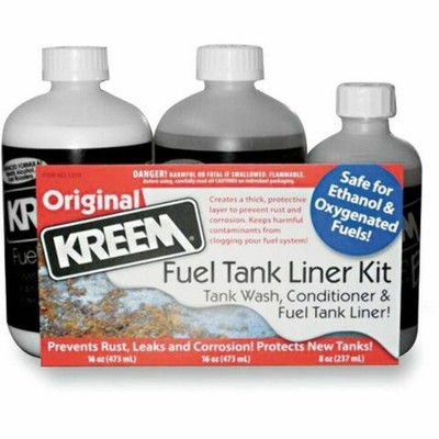 Kreem Combo Kit Gas Fuel Tank Sealer Liner Motorcycle Atv Rust Coating ...