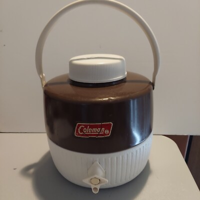 Coleman Gallon Insulated Drink Dispenser Brown with Logo & Cup | eBay