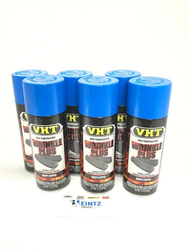 VHT SP206-6 PACK BLUE High Temperature Wrinkle Finish Durable Texture ...