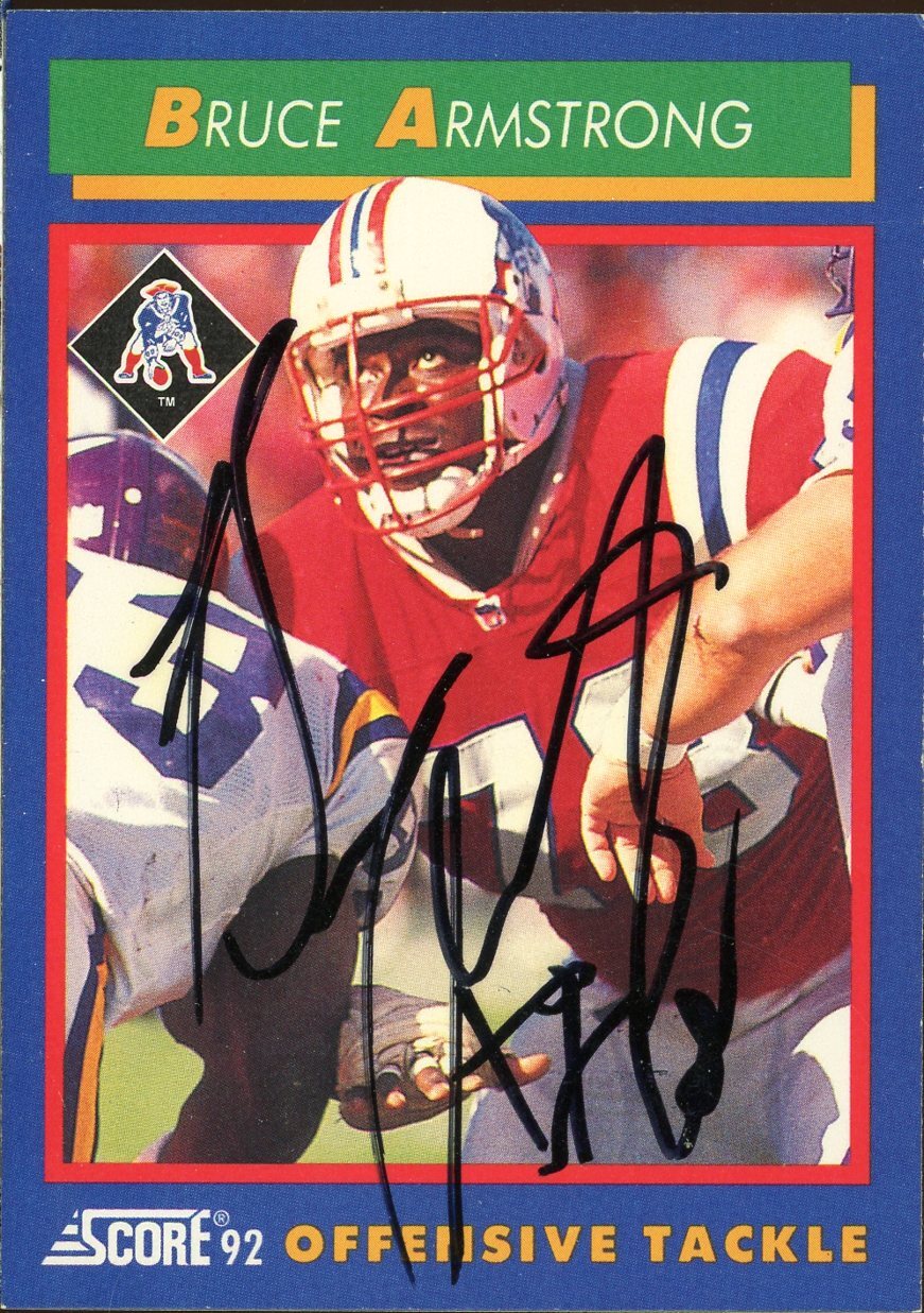 1992 Score BRUCE ARMSTRONG Signed Card autograph auto PATRIOTS | eBay