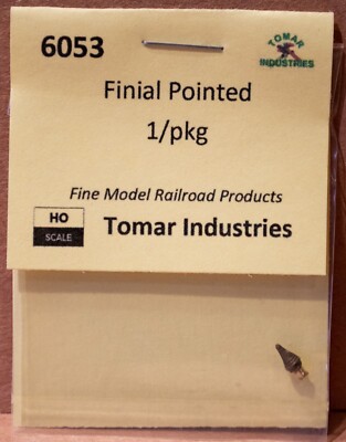 Tomar Ind. HO-Scale #6053 Brass Finiales -- Pointed Style - Fits .008 ...