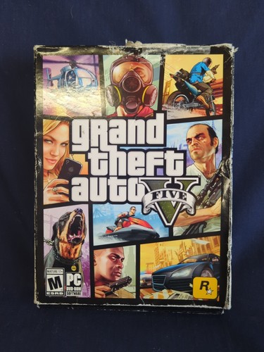 Grand Theft Auto 5 GTA V PC, 2015 7-Disc Set Complete Rockstar Video ...