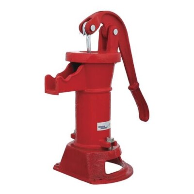 25Ft Red Rugged Hand Water Shallow Well Pitcher Pump Red Cast Iron Non ...