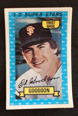 1974 KELLOGGS 3D XOGRAPH BASEBALL HIGH GRADE #18 ED GOODSON GIANTS EXMT ...