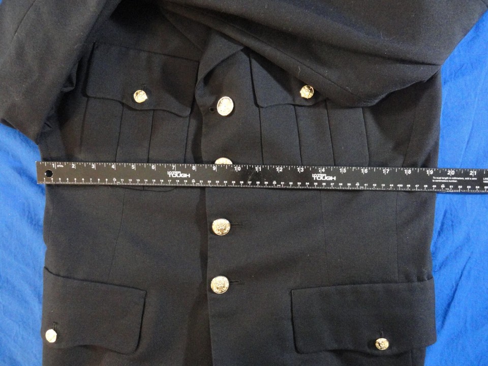 UNITED STATES ARMY SERVICE UNIFORM DRESS BLUE 450 ASU JACKET COAT POLY ...