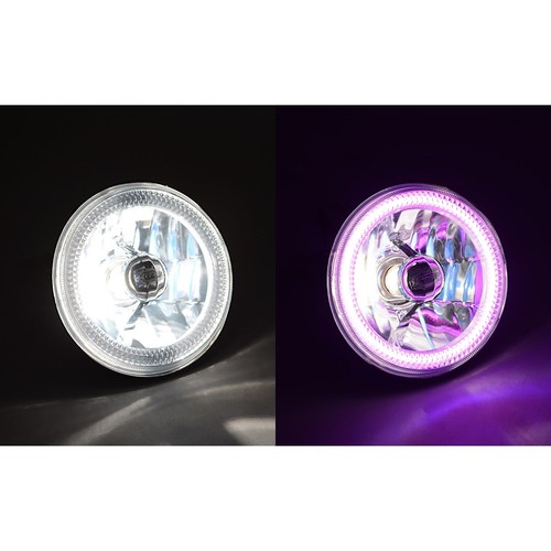 5-3/4 Purple COB SMD LED Halo Angel Eye Halogen Light Bulb Metal ...