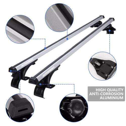 Car Top Roof Rack Cross Bar Luggage Cargo Carrier Rails Aluminum 48 ...