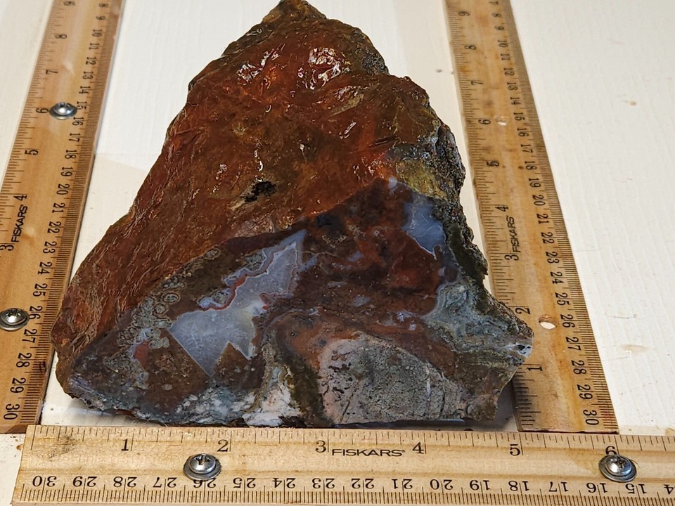 Moroccan Jasper/Agate faced rough beautiful color, nice piece. 2Lbs 12 ...