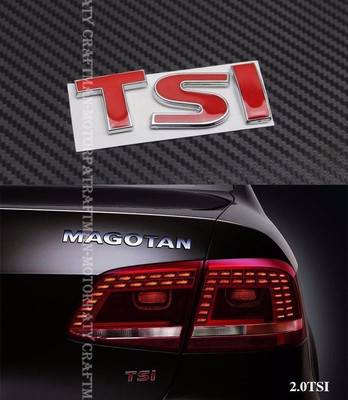 NEW TSI TRUNK BADGE Emblem Sticker TSI LOGO Chromed ABS For 2.0 (Red ...