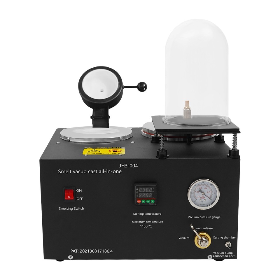 2KG Jewelry Lost Wax Cast Combination Vacuum Casting Melting Machine 1/ ...