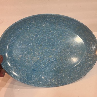 Vintage Melmac Oval Serving Platter, Speckled Confetti Turquoise Retro ...