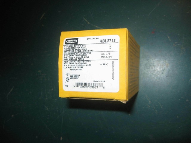 Hubbell HBL2713 Twist Lock Female Connector 30a 125/250v for sale ...