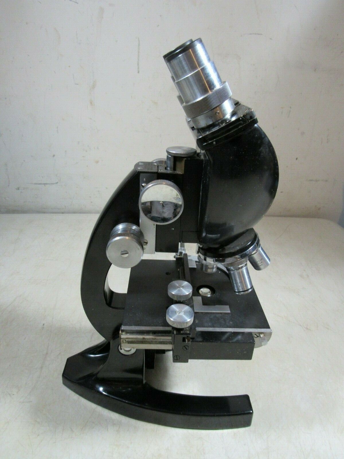 Antique 1945 Bausch & Lomb Binocular Stereo Microscope Monolux Light W ...