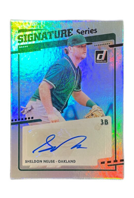 Sheldon Neuse 2020 Panini Donruss Signature Series RC Auto Athletics | eBay