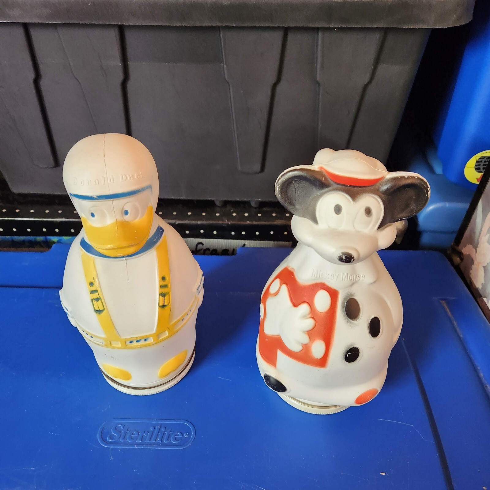 Mickey Mouse and Duck Puppets Wheat Puffs Cereal Nabisco Piggy Bank ...