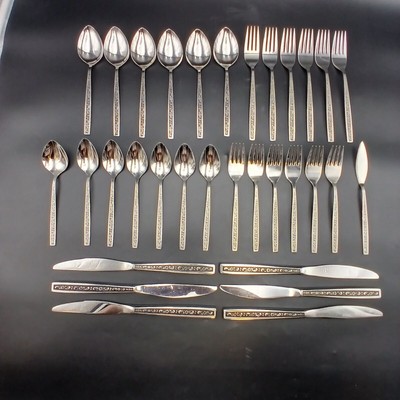 Miracle Maid Stainless USA Mid-Century West Bend Silverware Set 32 pc 6 ...