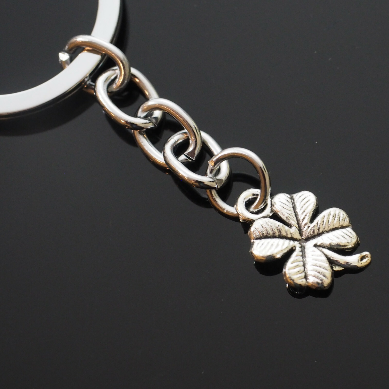 Four 4 Leaf Clover Irish Lucky Irish Key Chain Charm Pendant Keychain ...