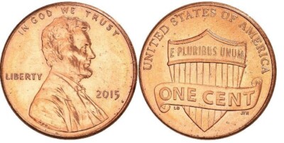 2015 P LINCOLN PENNY CENT - 1c Lincoln Union Shield theme ** ON HAND ...