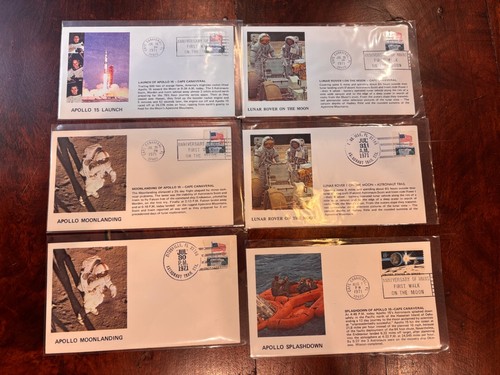 Apollo 15 UNKNOWN 6 Covers Mission July-Aug 1971 Space Printed Pictures ...