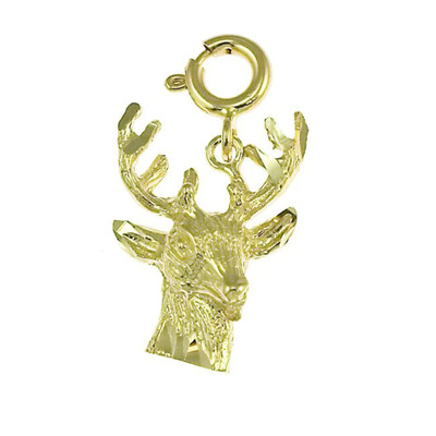 Deer Charm Pendant 14k Gold | eBay
