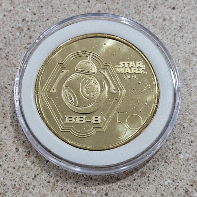 Disney 50th Anniversary Commemorative BB-8 Metal Gold Coin Medallion ...