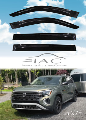 For Volkswagen Atlas 2018-ON Window Visor Vent Sun Shade Rain Guard ...