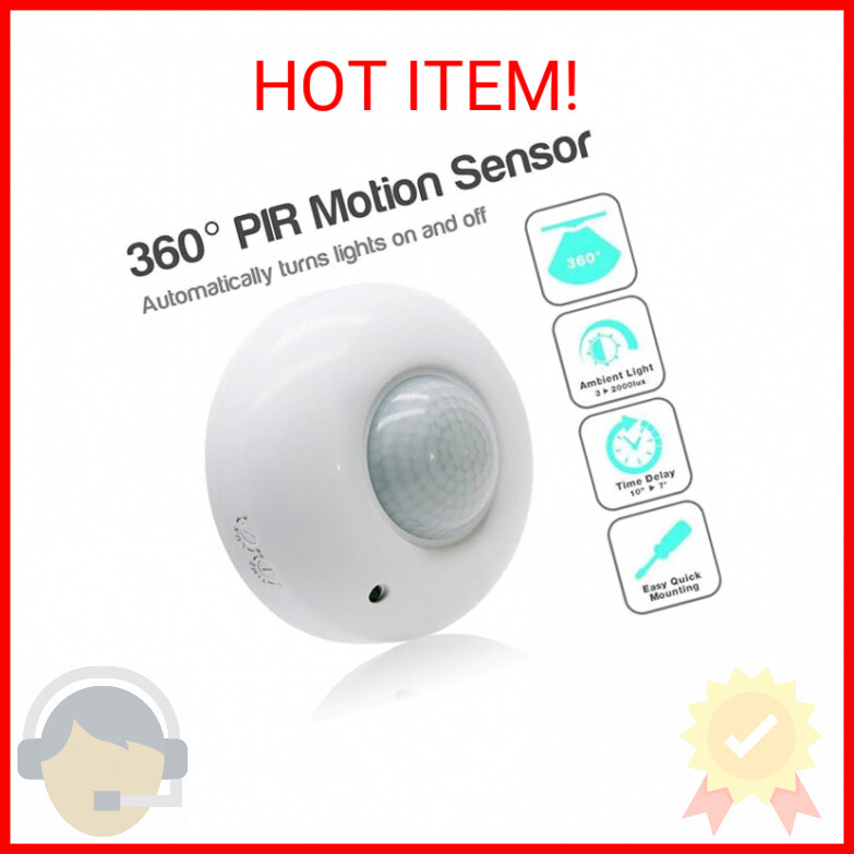 Sensky 360 Degree Ceiling Mount Occupancy Sensor, 110-240V PIR Motion ...