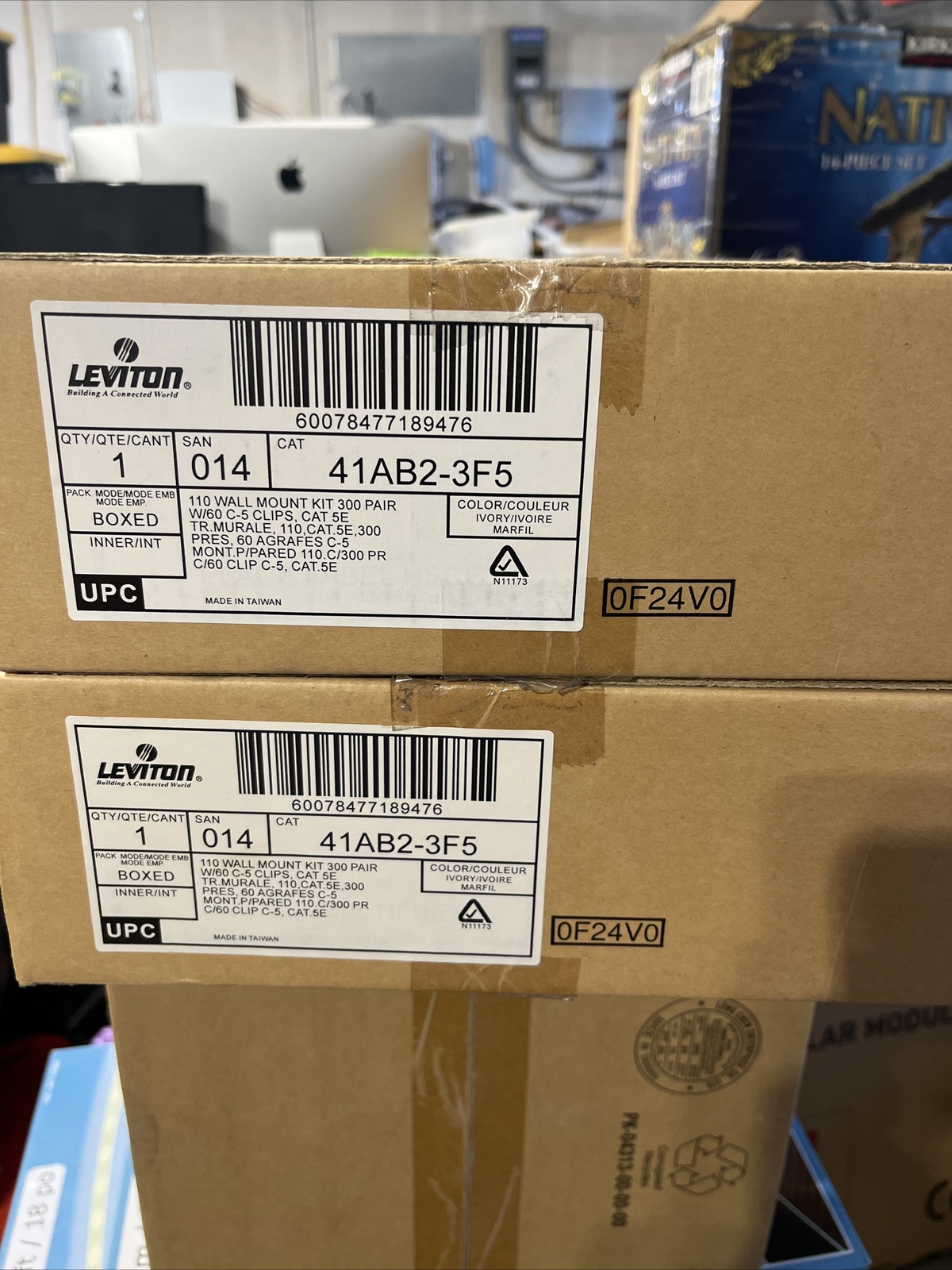 BRAND New 41AB2-3F5 Leviton 110-Style GigaMax 5e Blocks Kit C-5 Clips ...