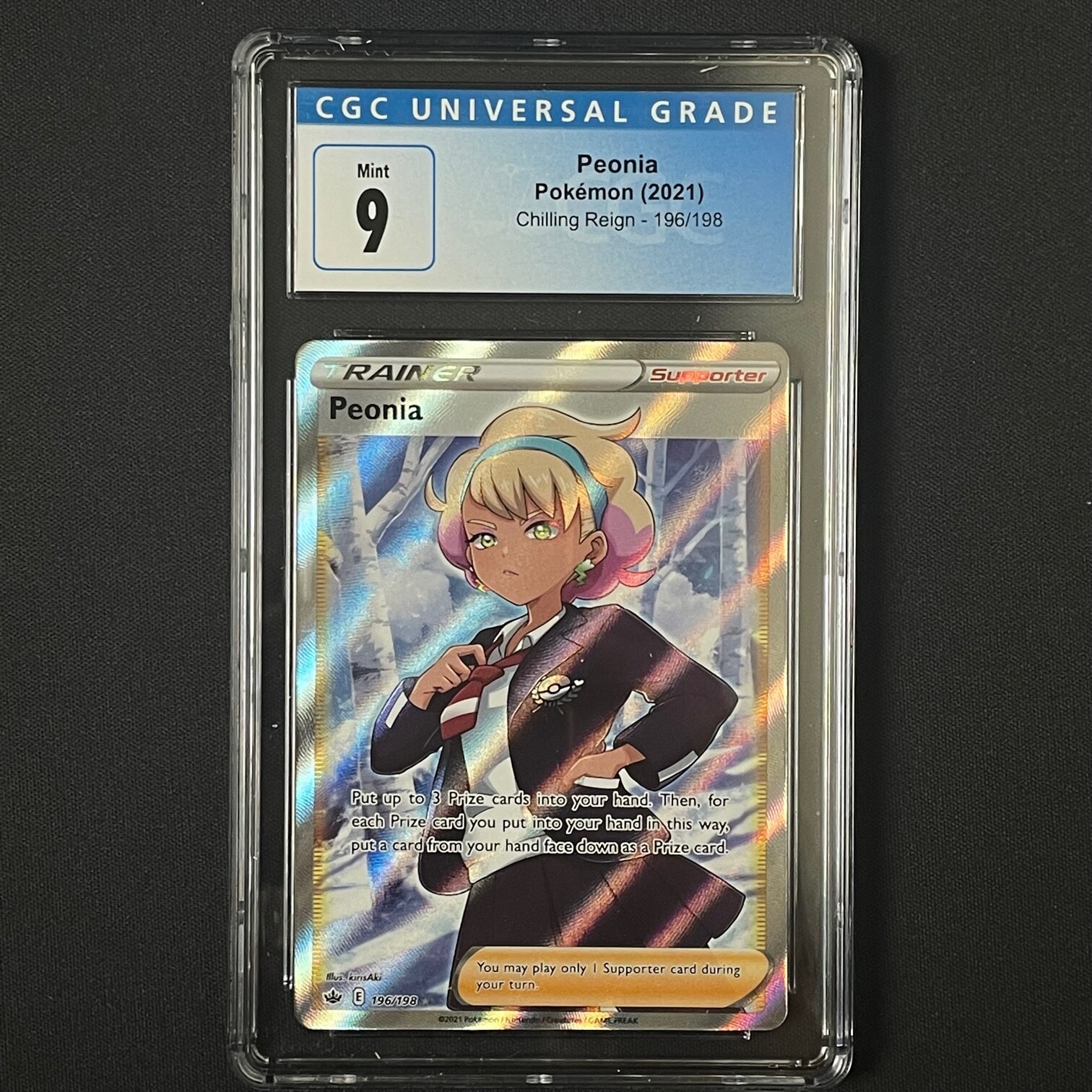 Pokémon TCG Peonia Chilling Reign 196/198 Holo Full Art for sale online ...