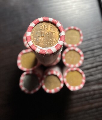 Lot Of 10oldSealed Penny Rolls, Unsearched Bank Rolls ⭐ Find Wheat ...