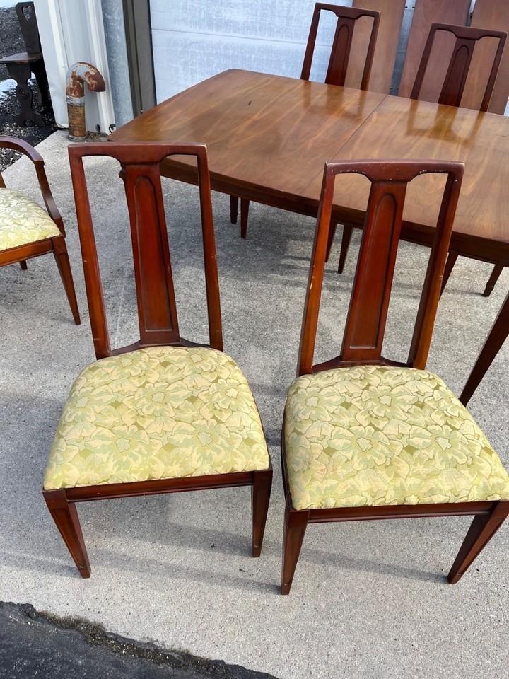 Vintage Mid-Century Modern Lenoir Dining Table & Chair Set MCM Retro | eBay