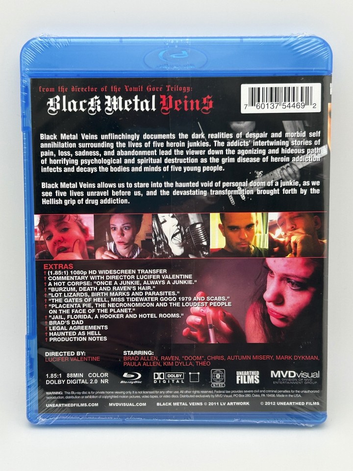 Black Metal Veins (2012) Blu-ray Lucifer Valentine Drug Addiction ...