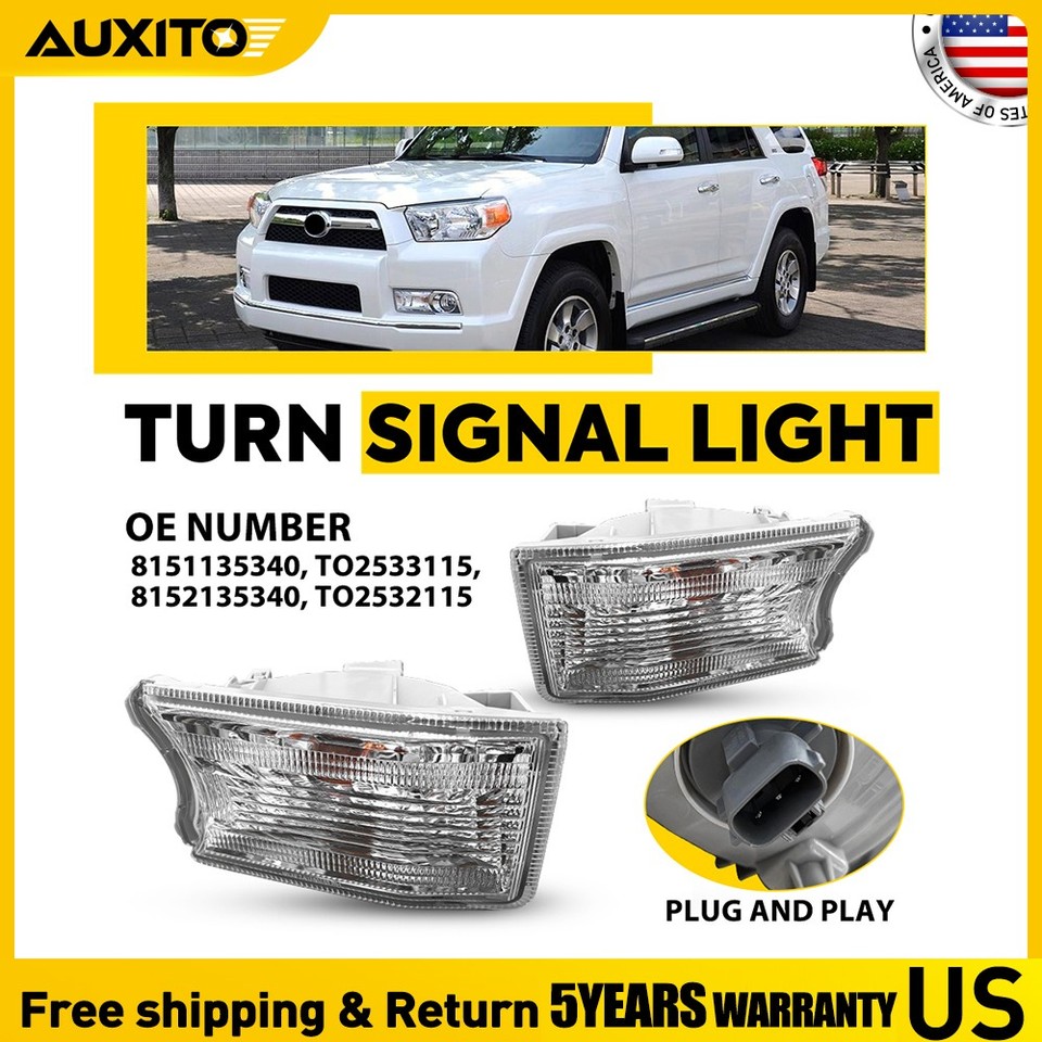 For Toyota 4Runner 10-14 Front Left Right Turn Signal Lights Clear ...