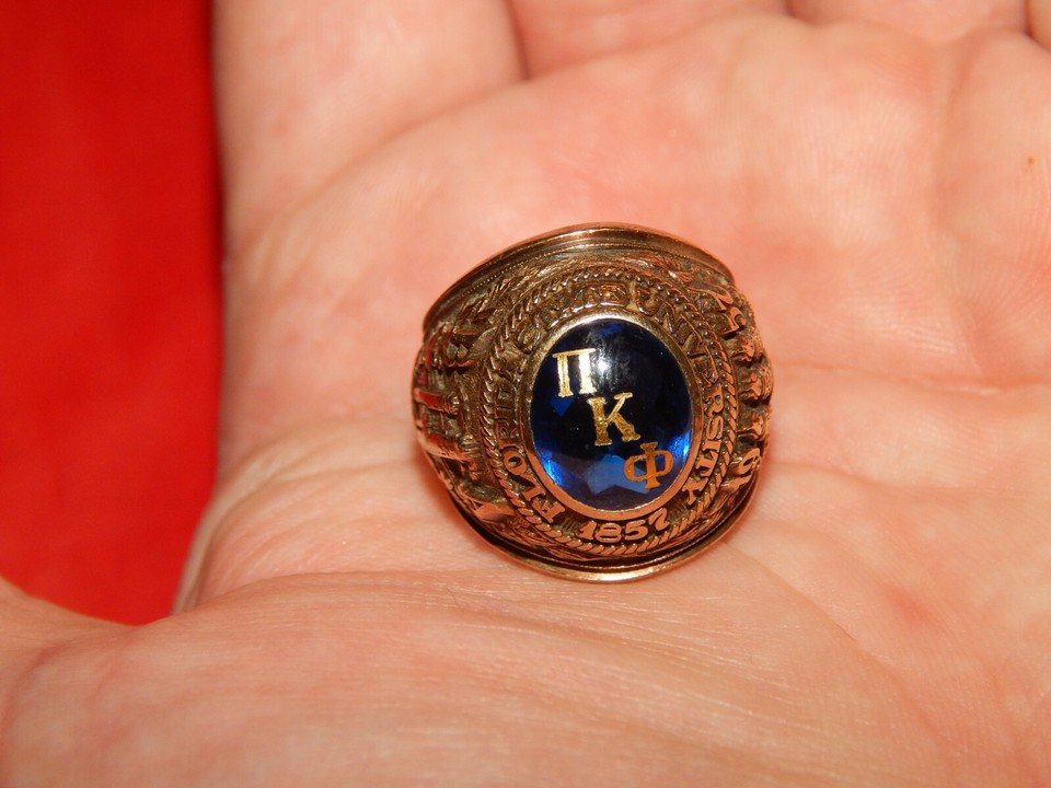 10K YELLOW GOLD MENS FLORIDA STATE SEMINOLES BA COLLEGE FRATERNITY ...