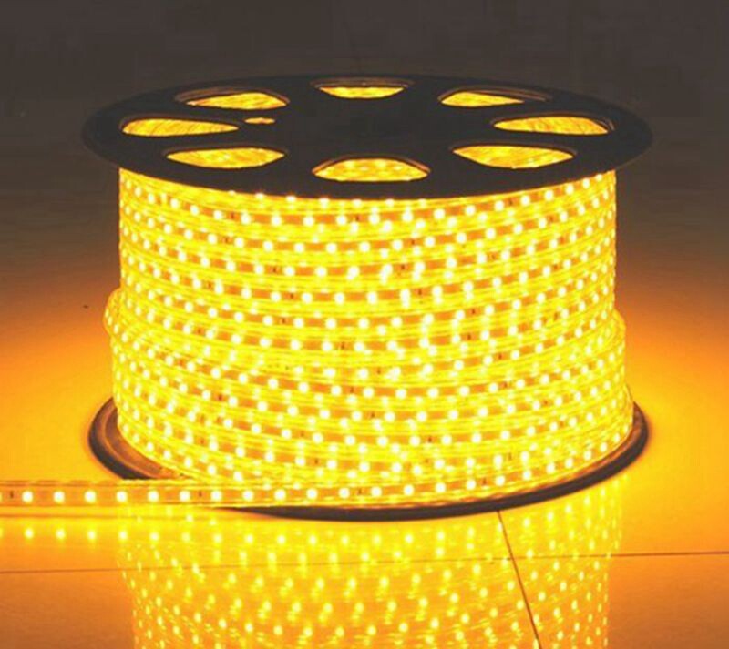 220V IP65 Waterproof Single Color 100m/roll 5050 LED Strip Light Home ...