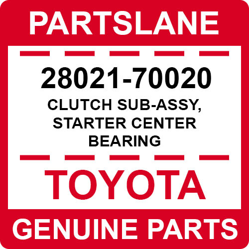 28021-70020 Toyota OEM Genuine CLUTCH SUB-ASSY, STARTER CENTER BEARING ...