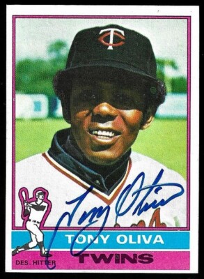 1976 Topps Tony Oliva Signed Card #35 AUTO Minnesota Twins HOF | eBay