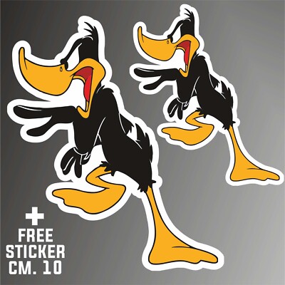 AUTOCOLLANT DAFFY DUCK decal + FREE STICKER CM. 10 | eBay