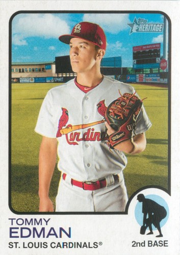 Tommy Edman 2022 Topps Heritage Baseball Card #143 St. Louis Cardinals ...