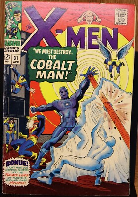 MARVEL COMICS X-MEN #31 (1967) - 1ST APPEARANCE OF COBALT MAN - | eBay