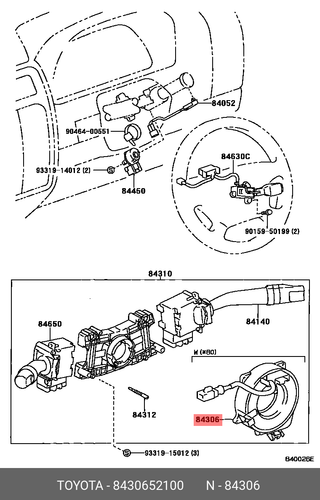 Genuine OE Cable Sub-Assembly 8430652100 for Toyota 84306-52100 | eBay.de