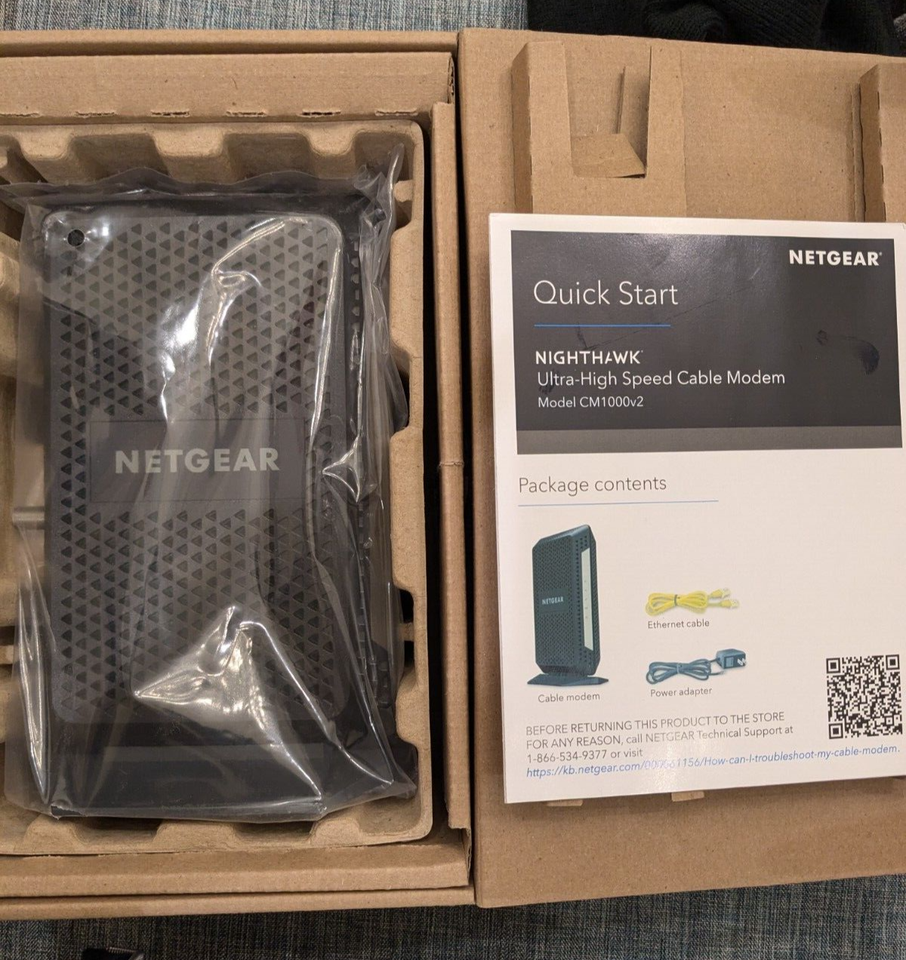 NETGEAR Cable Modem CM1000 - Compatible with all Providers, Black ...