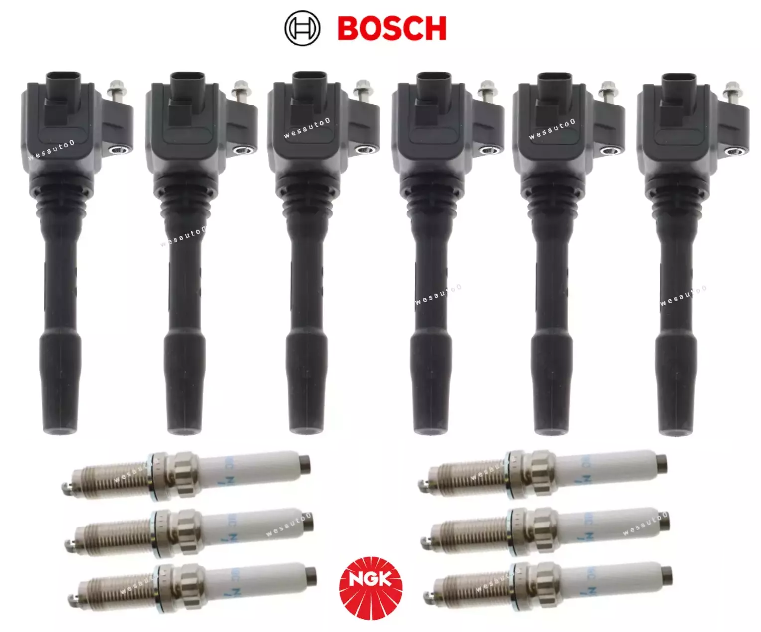 Ignition Coil & Spark Plug (6sets) OEM for BMW 3.0L X3 X4 M M40i / M ...