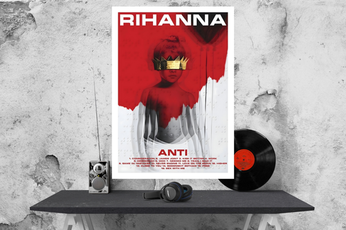 Rihanna Anti Album Cover Poster/Print A3/A4/A5 230gsm Framed | eBay