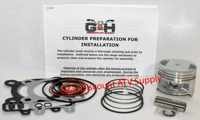 QUALITY Kawasaki KLF 220 Bayou Cylinder Top End Rebuild Kit Machining ...