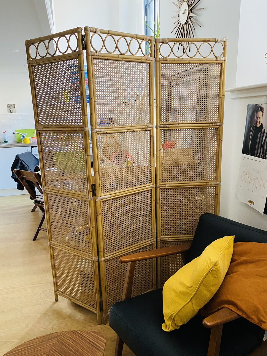 Vintage Bamboo Room Divider Vintage Bamboo And Wicker Screen