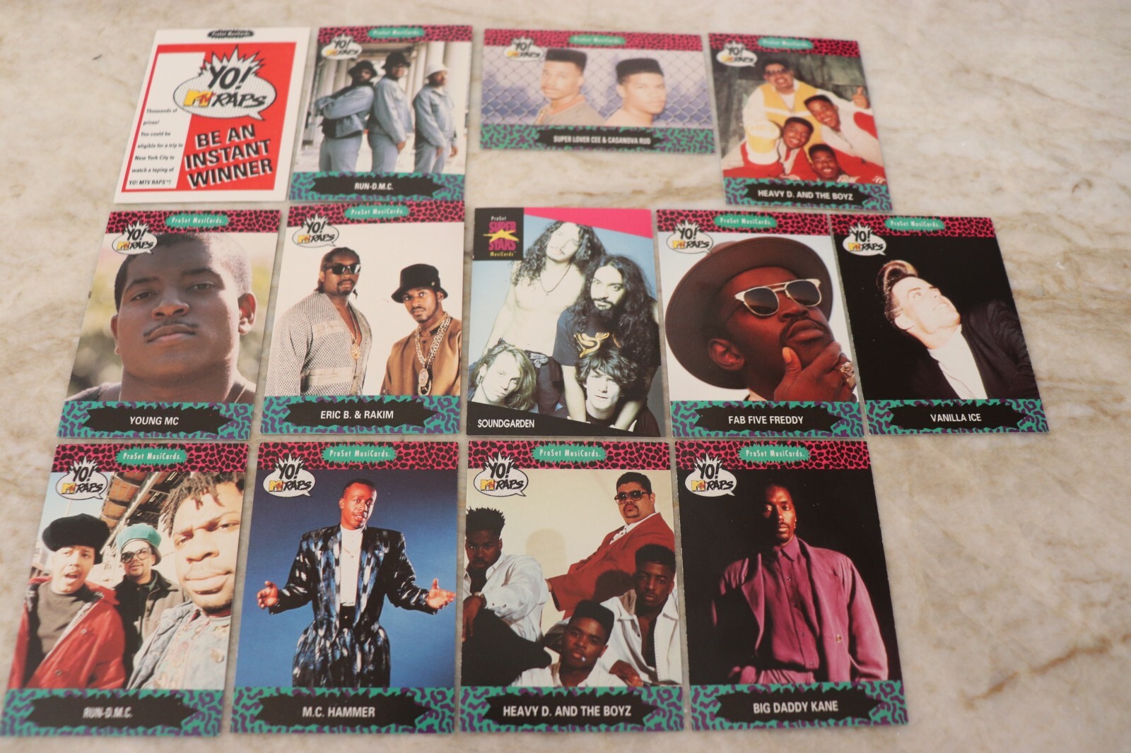 1991 ProSet MusiCards Yo! MTV Raps Lot of 13 Cards MC Hammer, Vanilla ...