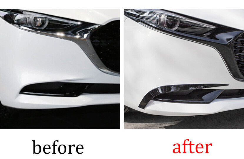 2*For Mazda 3 Axela 2020-2023 ABS Gloss Black Front Grille Grill Mesh ...