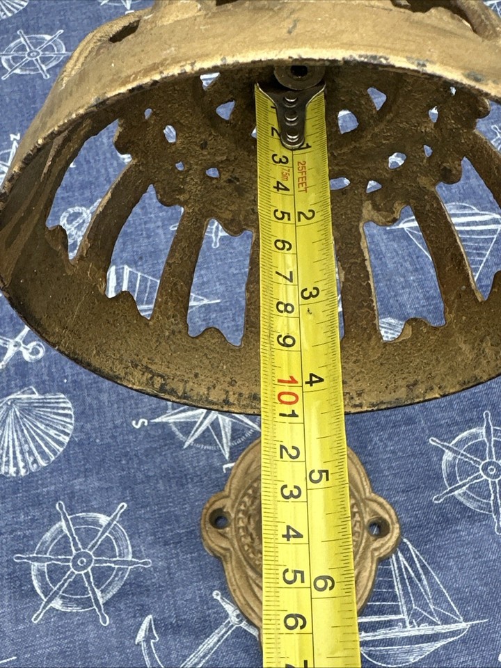 Heavy Ornate Victorian Gold Cast Iron Fixed Sconce For Oil Lamp | eBay